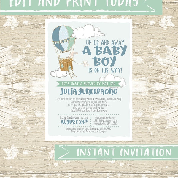Long Distance Baby Shower Invitations Girl - Etsy