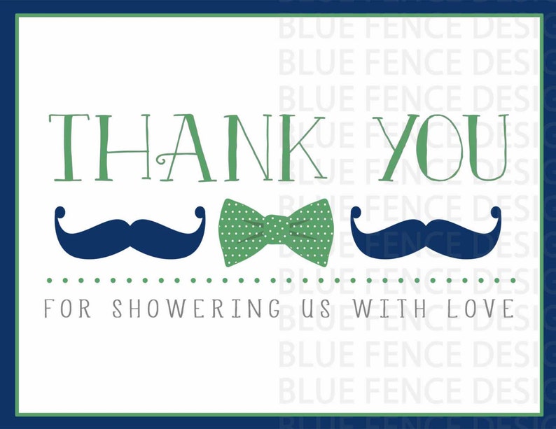 INSTANT DOWNLOAD Little Gentleman Thank You Cards, Boy Baby Shower ...