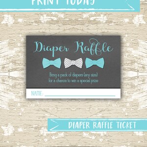 INSTANT DOWNLOAD Little Man Boy Diaper Raffle Ticket - Etsy