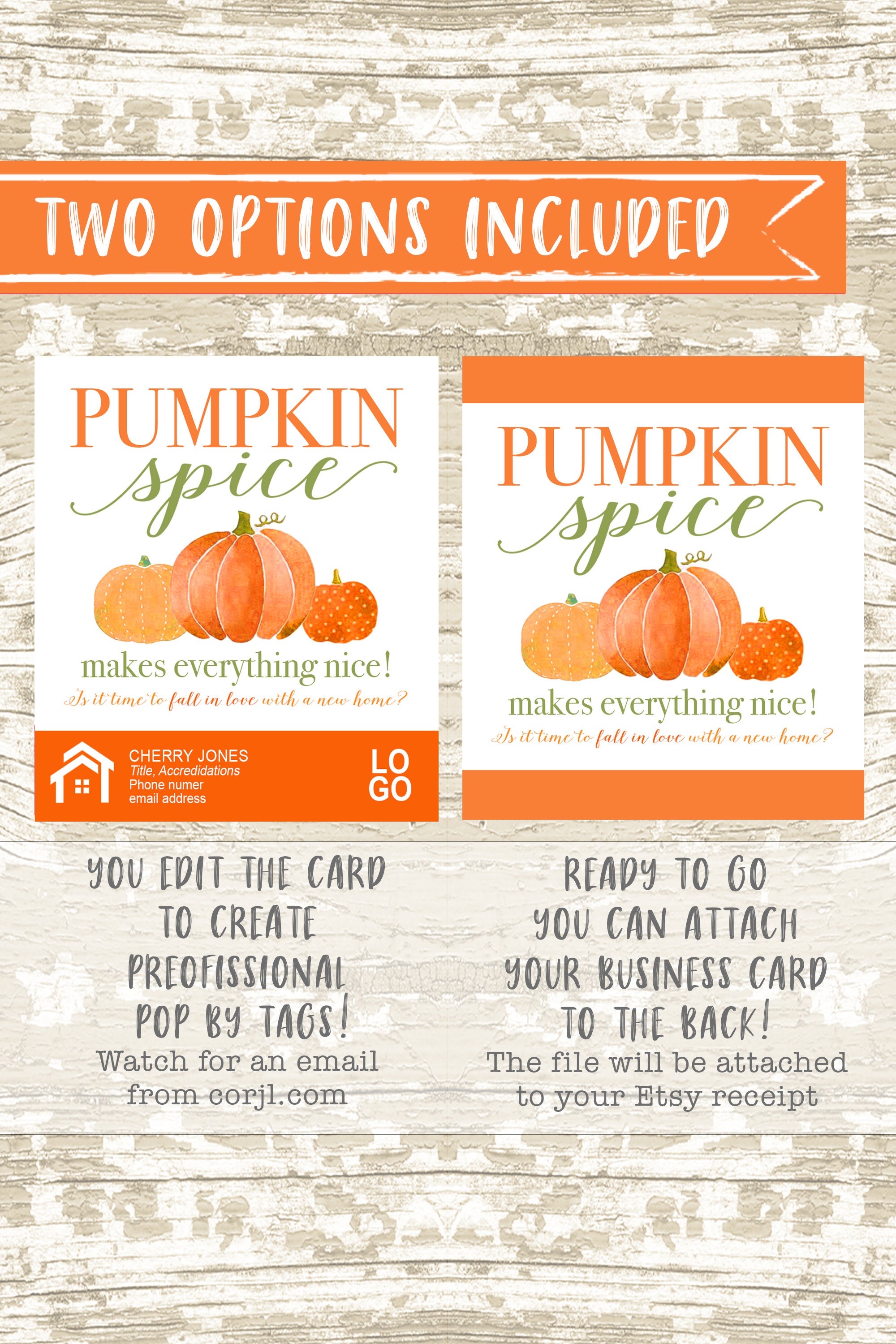 Pumpkin Spice Pop by Tags Fall Real Estate Referral Printable | Etsy
