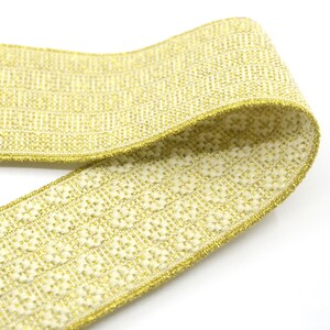 Gold Glitter Embroidery Elastic, 2 Inch Wide Jacquard Waistband - Etsy