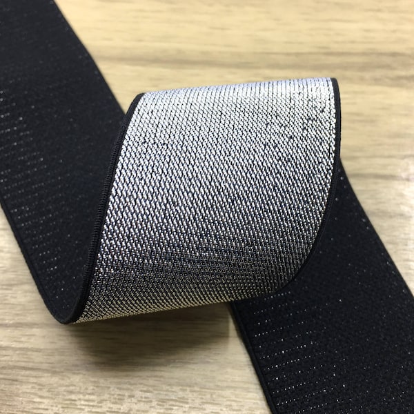 1.5 Inch 38mm Wide Waistband Elastic, Ethnic Pattern Black Elastic Trim ...