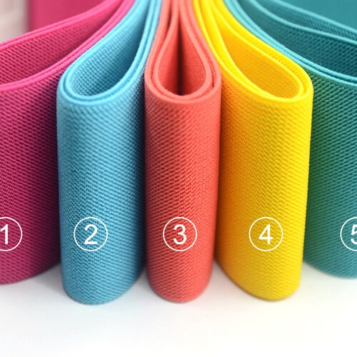 3 Inch 75mm Wide Colored Double-side Twill Elastic Band // - Etsy