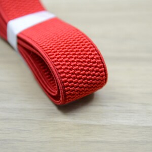 1 1/4 Inch (30mm) Wide Elastic Band, Red/ Blue/ Pink / Black Colored ...