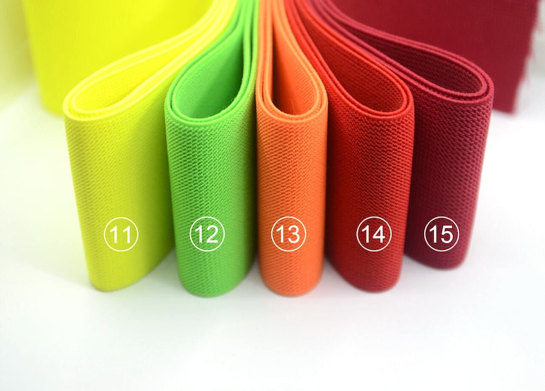 3 Inch 75mm Wide Colored Double-side Twill Elastic Band // - Etsy