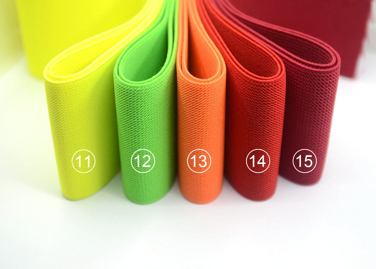 3 Inch 75mm Wide Colored Double-side Twill Elastic Band // - Etsy