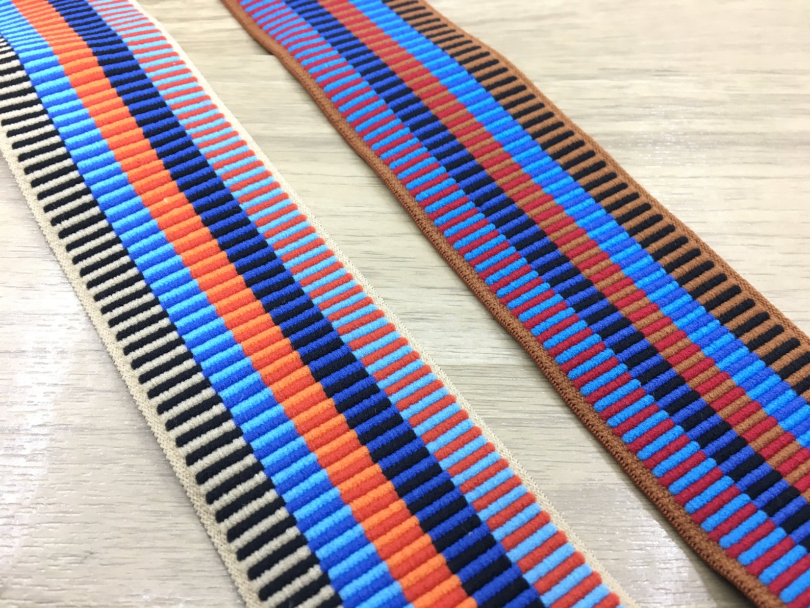 Colorful Striped Jacquard Elastic Band, 2 Inch Wide - Etsy