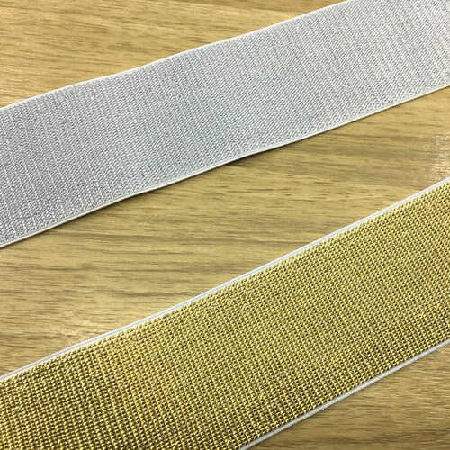 2 Inch 50mm Wide Silver Glitter Soft Black Elastic Bands - Etsy