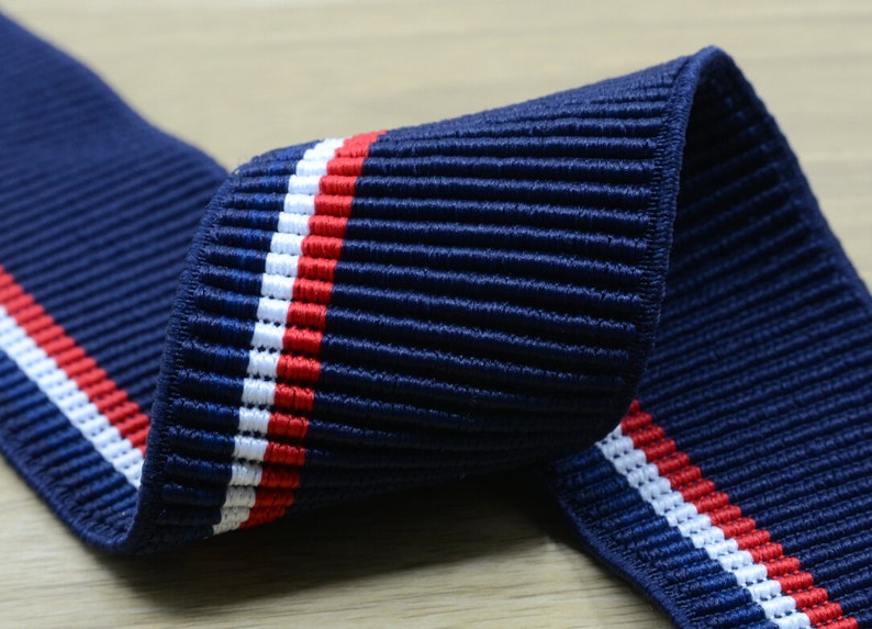 2 Inch 50mm Wide Colored Striped Ruffled Elastic Band | Etsy