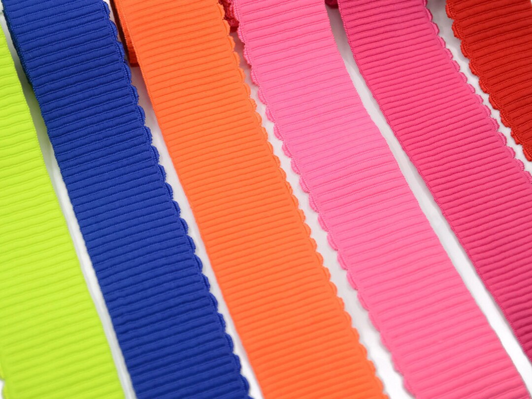 Multi Color Plush Elastic Band, Wavy Edge, Sewing Elastic (2 Inch/50mm ...