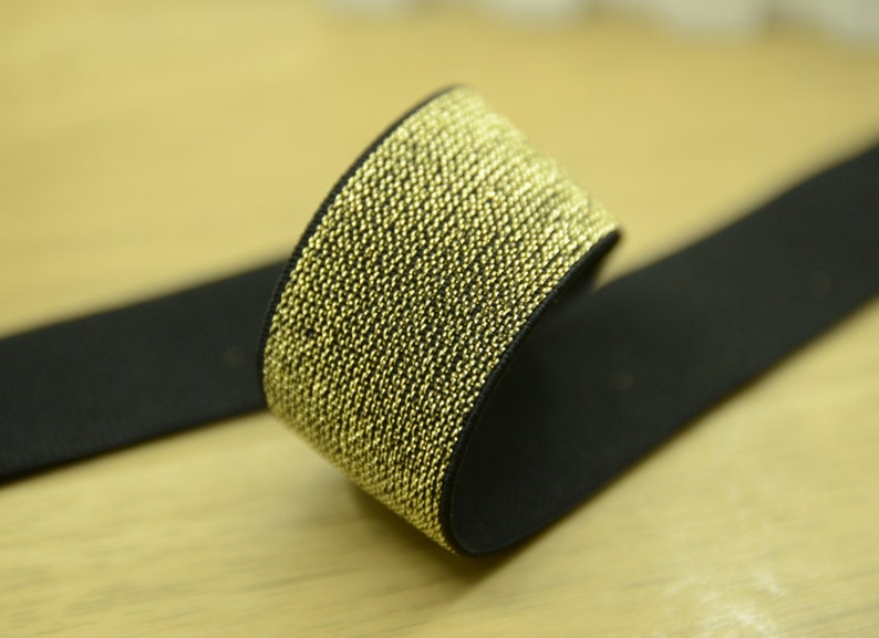 Silver and Gold Glitter Elastic Trim, 38mm Wide, Waistband Elastic - Etsy
