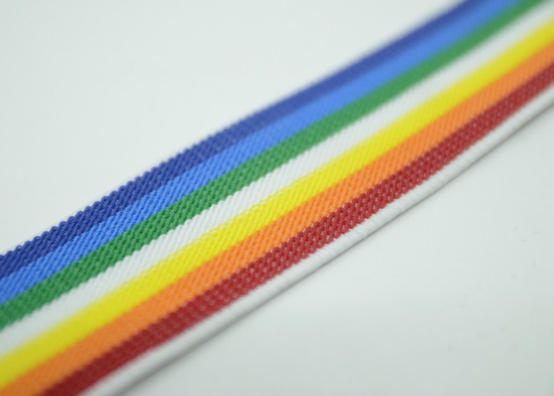 2 Inch 50mm Colored Striped Elastic, Rainbow Color Elastic,waistband ...