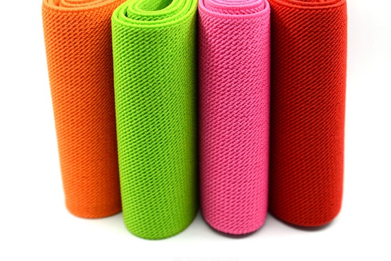 4 Inch 100mm Wide Colored Double-side Twill Elastic Band // - Etsy