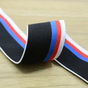 1.5 Inch (40mm) Wide Colored Plush Four Colors Striped Elastic Band ...