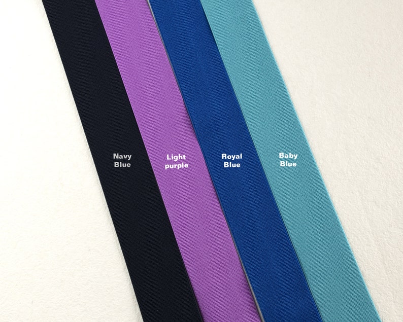 2 Inch (50mm) Wide Solid Colored Double-side Twill Elastic Band ...