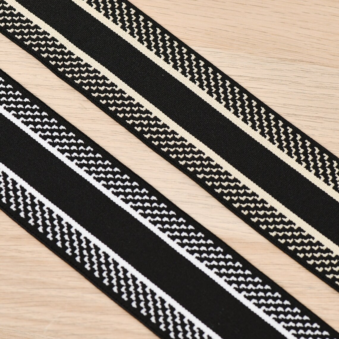 2 Inch (50mm) Wide Plush Striped Elastic Band, Soft Waistband Elastic ...