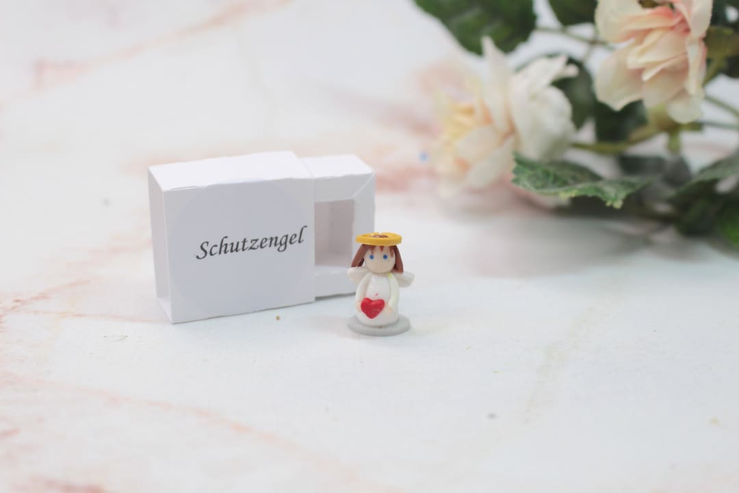 Guardian Angel Miniature 3 Cm Sliding Box, Lucky Charm, Angel ...