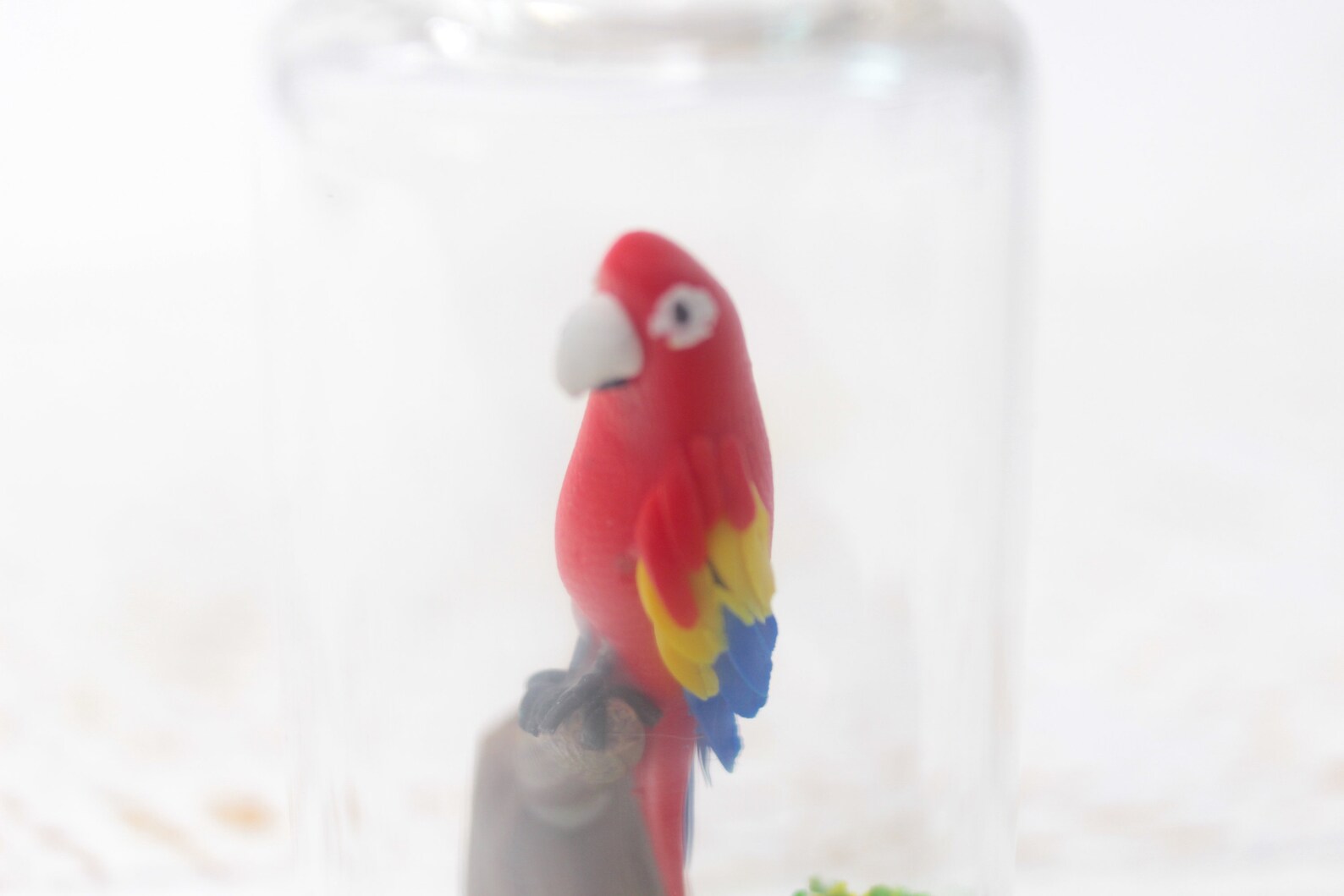 Parrot 6 Cm Bottle, Parrot Miniature, Parrot Decoration, Bird in Bottle ...