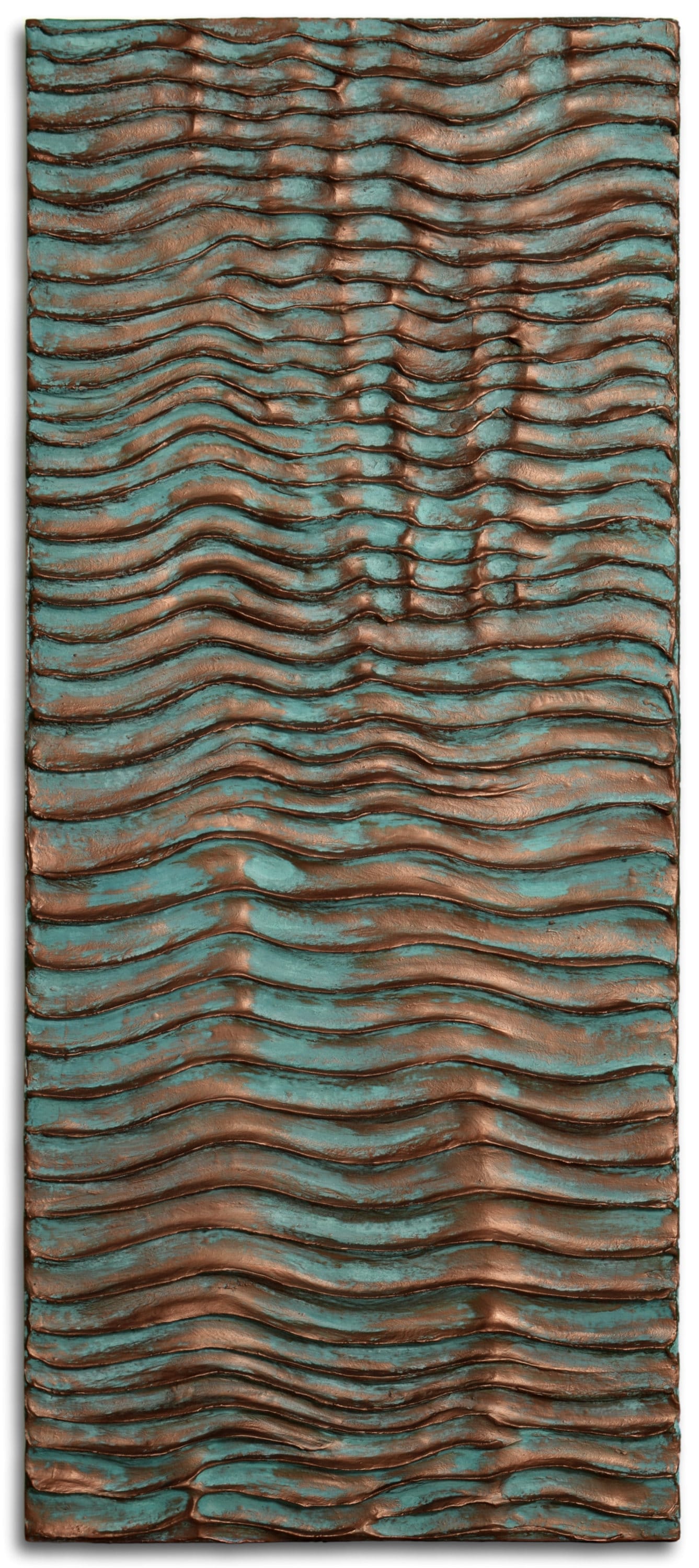Copper Patina Wall Sculpture - Textured 3D Wall Art - Metal Wall Art ...