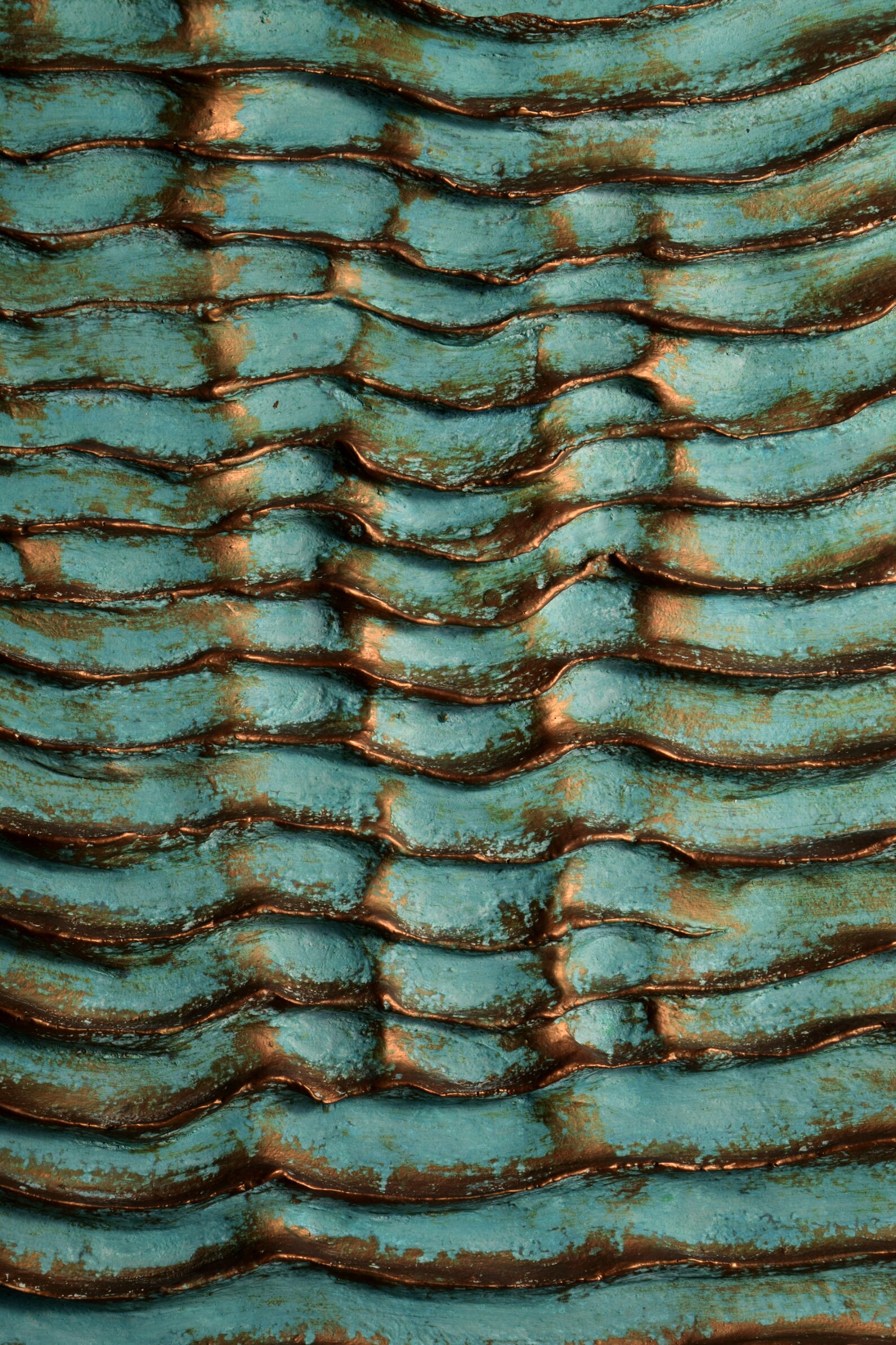 Copper Patina Wall Sculpture Textured 3D Wall Art Metal - Etsy