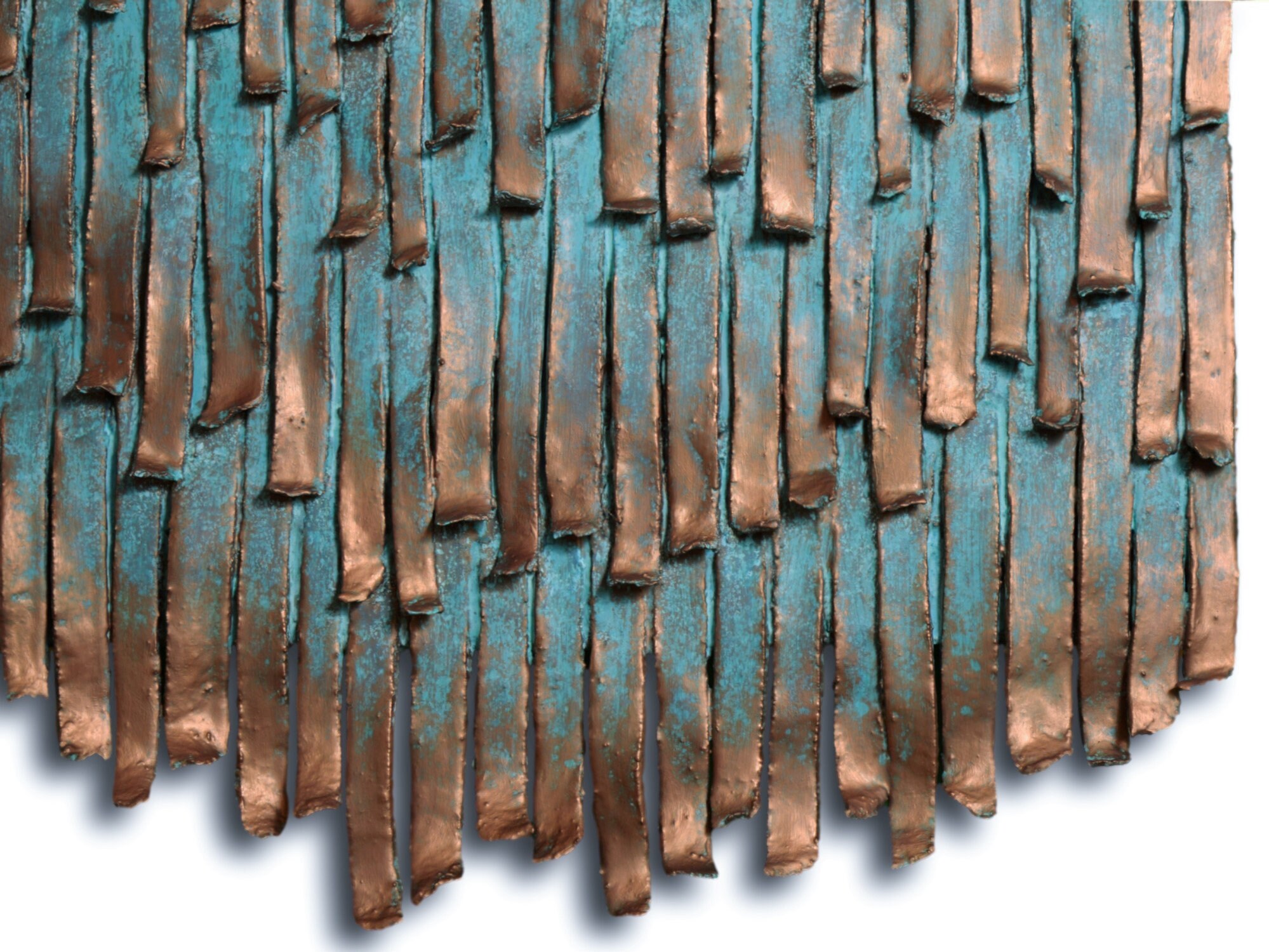 Dimensional Large Wall Sculpture Copper Patina Wall Art Large 3D Wall ...