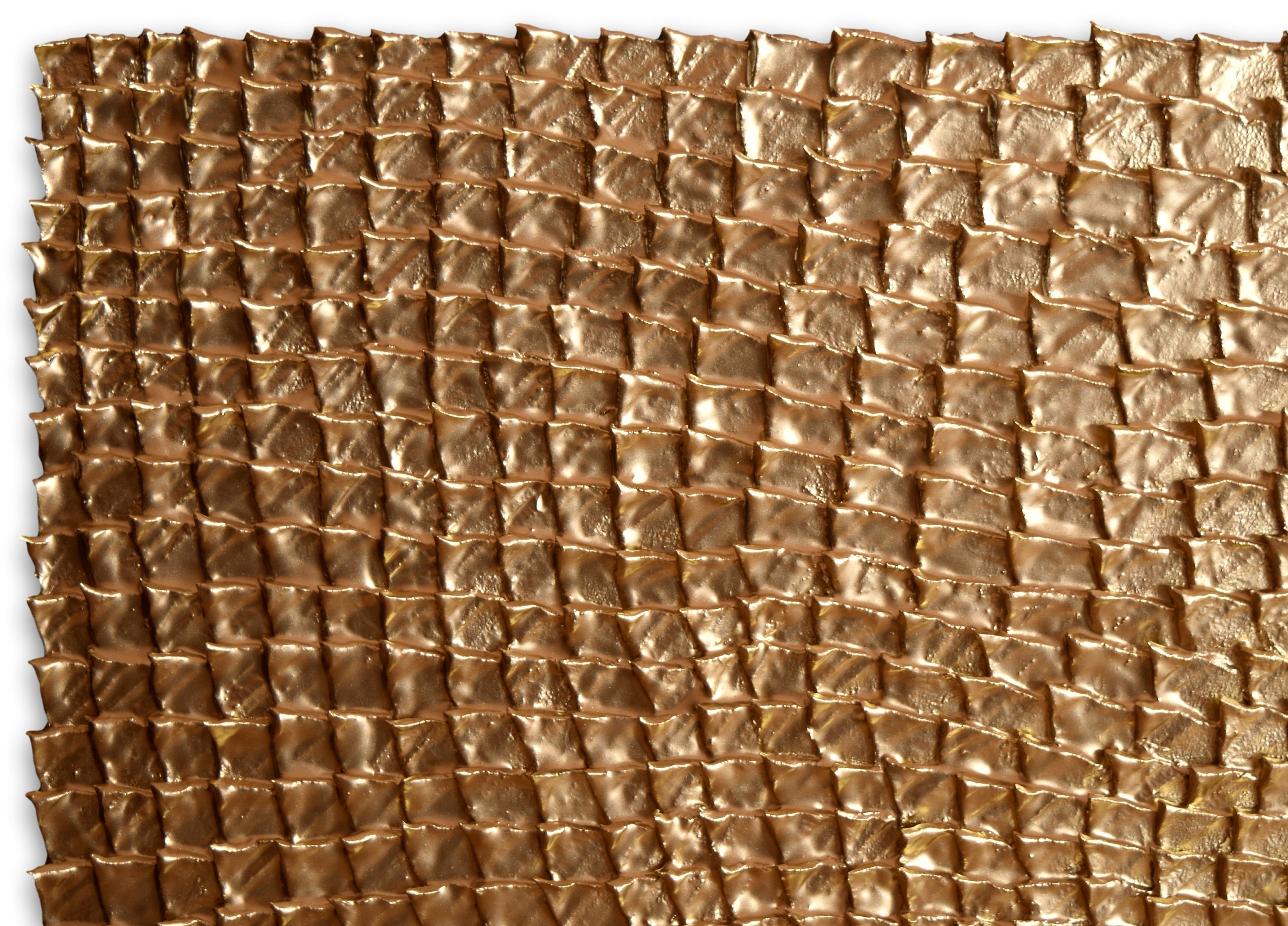 Textured Gold Wall Art Gold Wall Sculpture 3D Wall Art Horizontal Wall ...