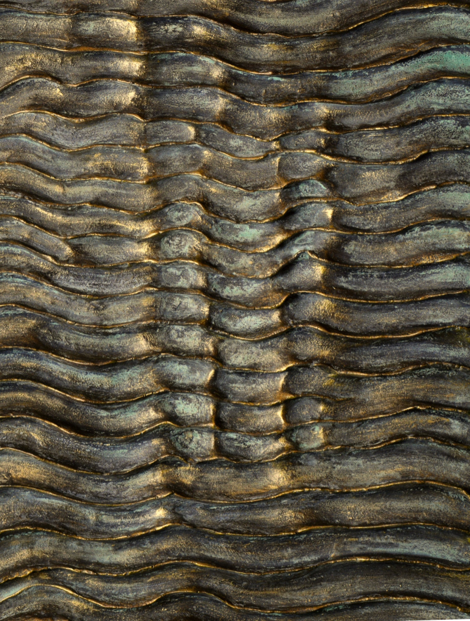 Bronze Wall Sculpture - Textured 3D Wall Decor - Bronze Wall Art ...