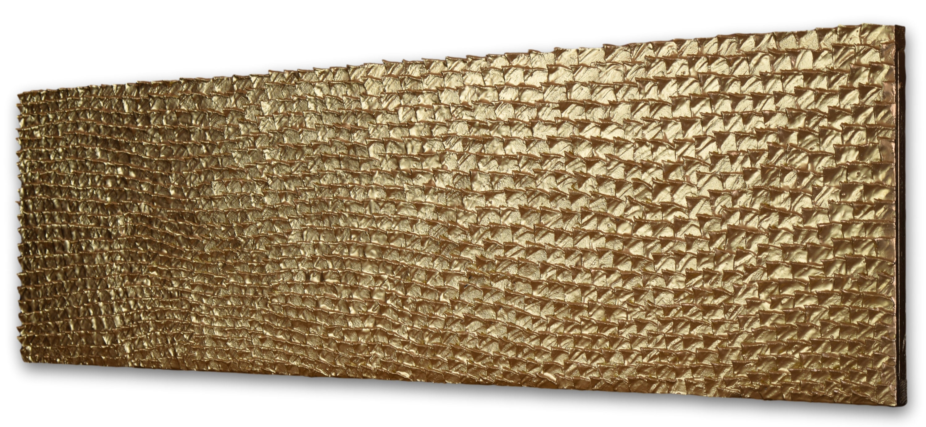 Textured Gold Wall Art Gold Wall Sculpture 3D Wall Art Horizontal Wall ...