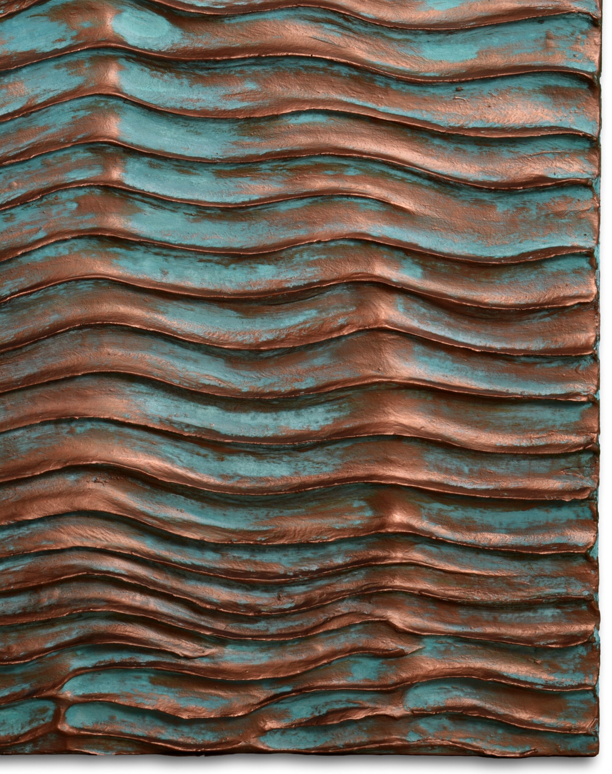 Copper Patina Wall Sculpture Textured 3D Wall Art Metal Wall Art Copper ...