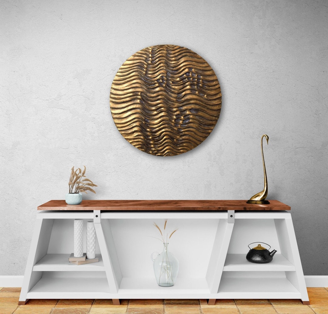 Abstract Wall Sculpture | Round Wall Art | 3D Wall Art | Metal Wall Art ...