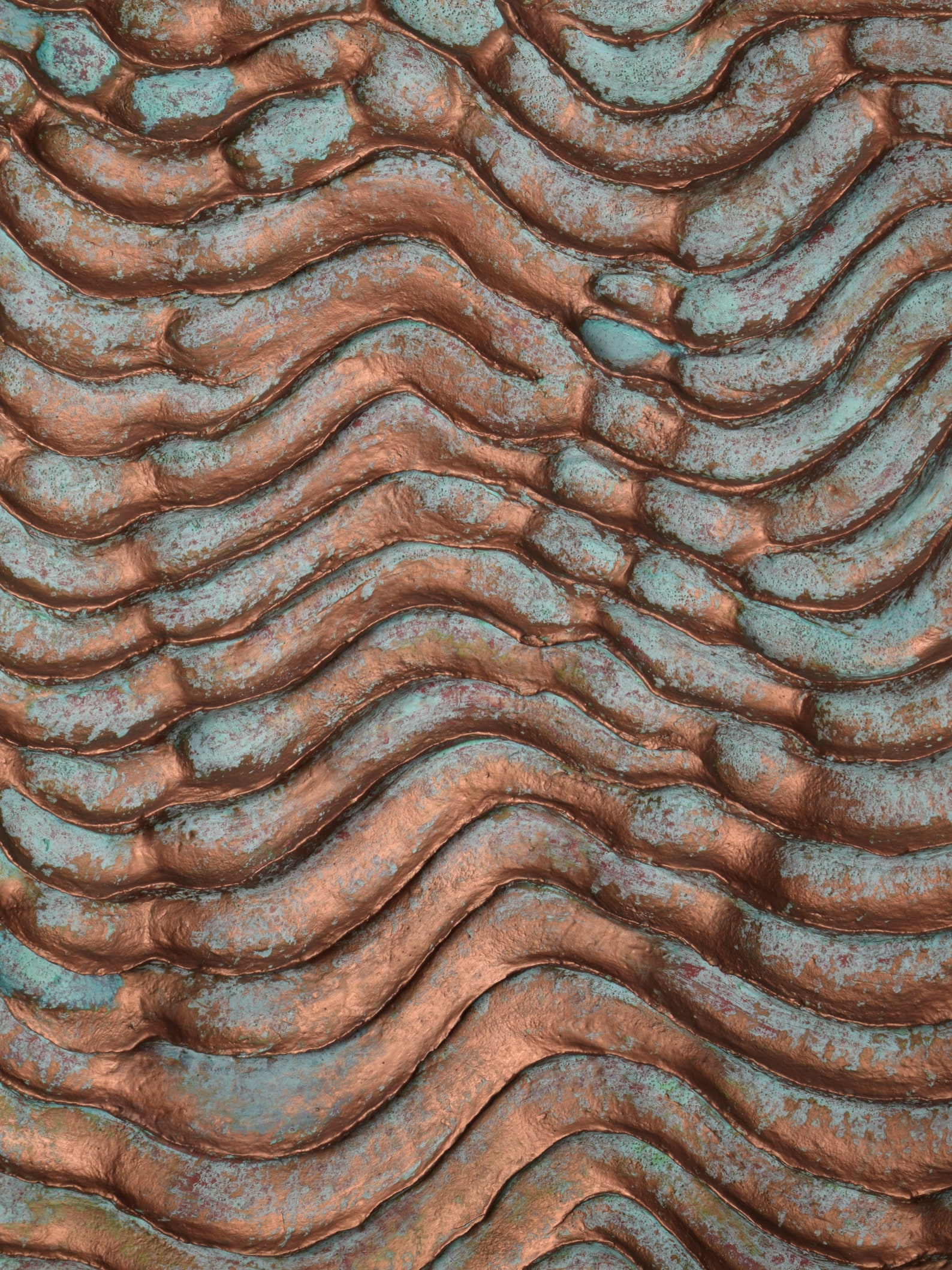 Copper Patina Wall Sculpture | Round Resin Wall Art | 3D Wall Art ...