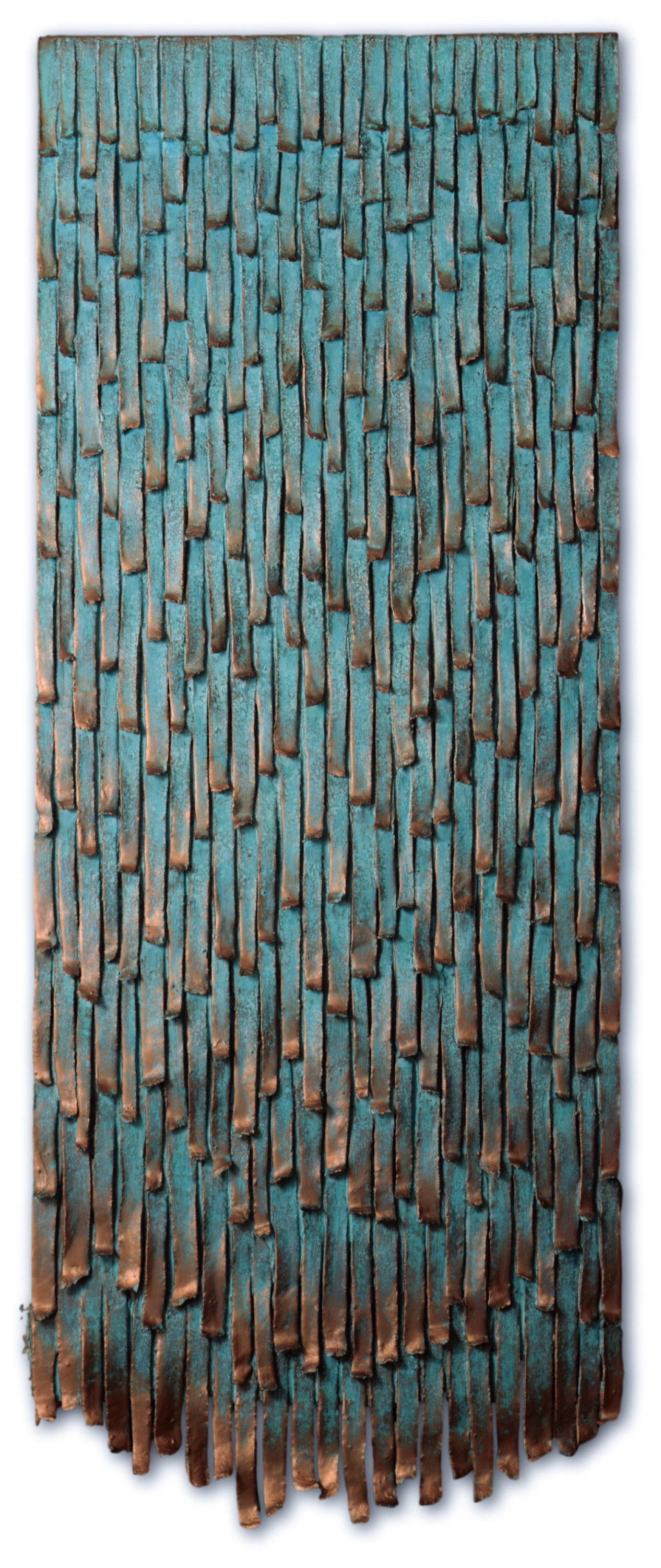 Dimensional Large Wall Sculpture | Copper Patina Wall Art | Large 3D ...