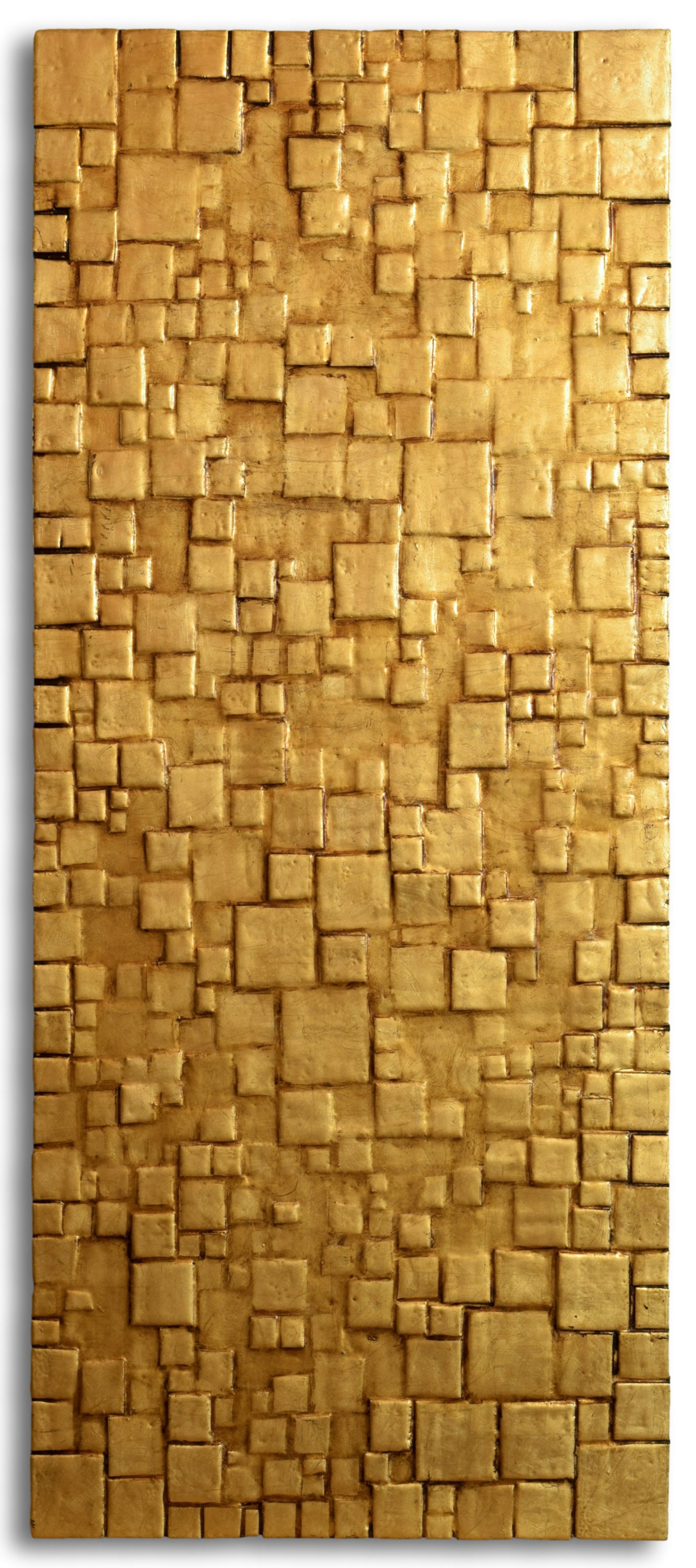 Gold Geometric Wall Art Large Textured Gold Wall Sculpture 3D Metal ...