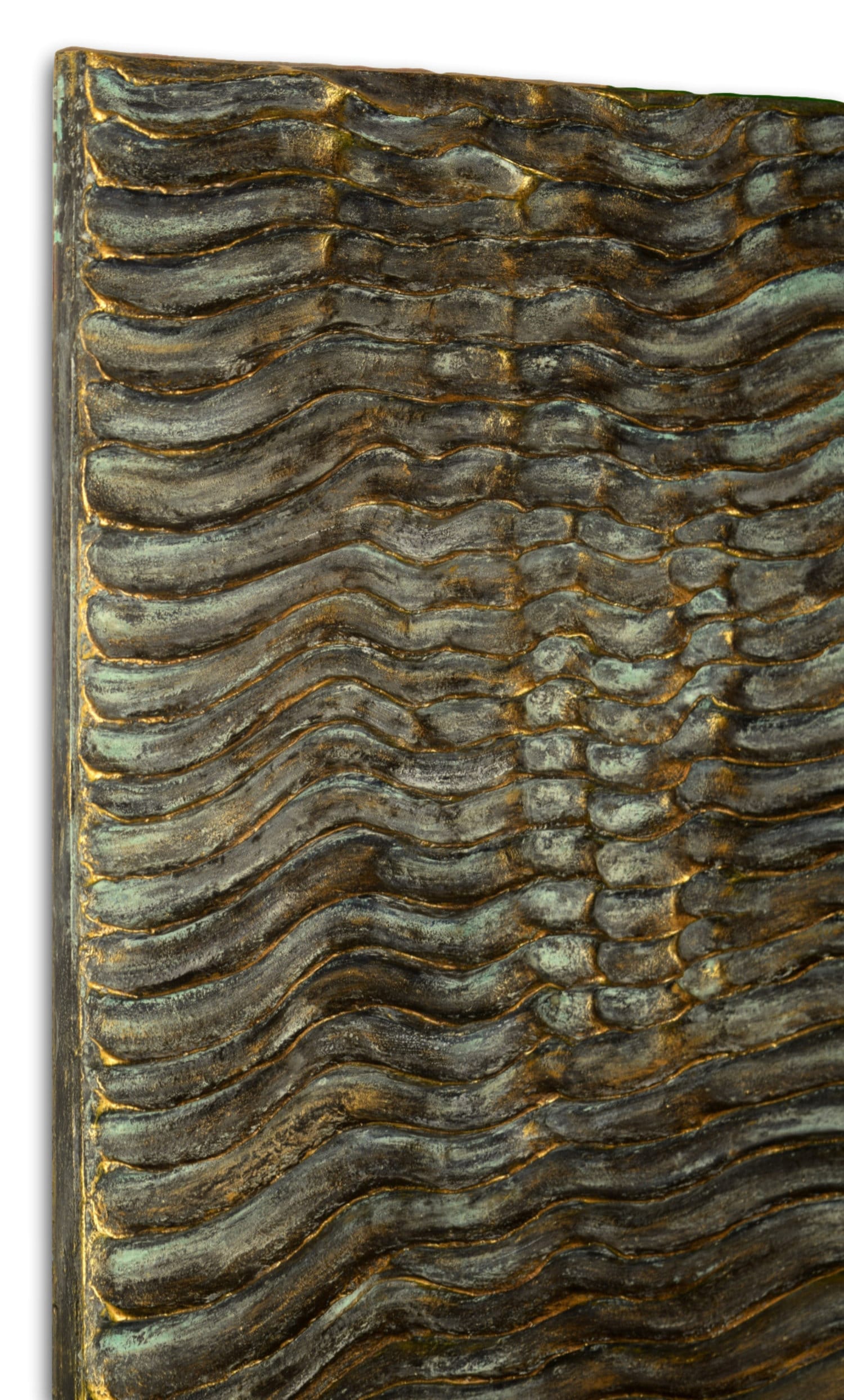 Bronze Wall Sculpture - Textured 3D Wall Decor - Bronze Wall Art ...