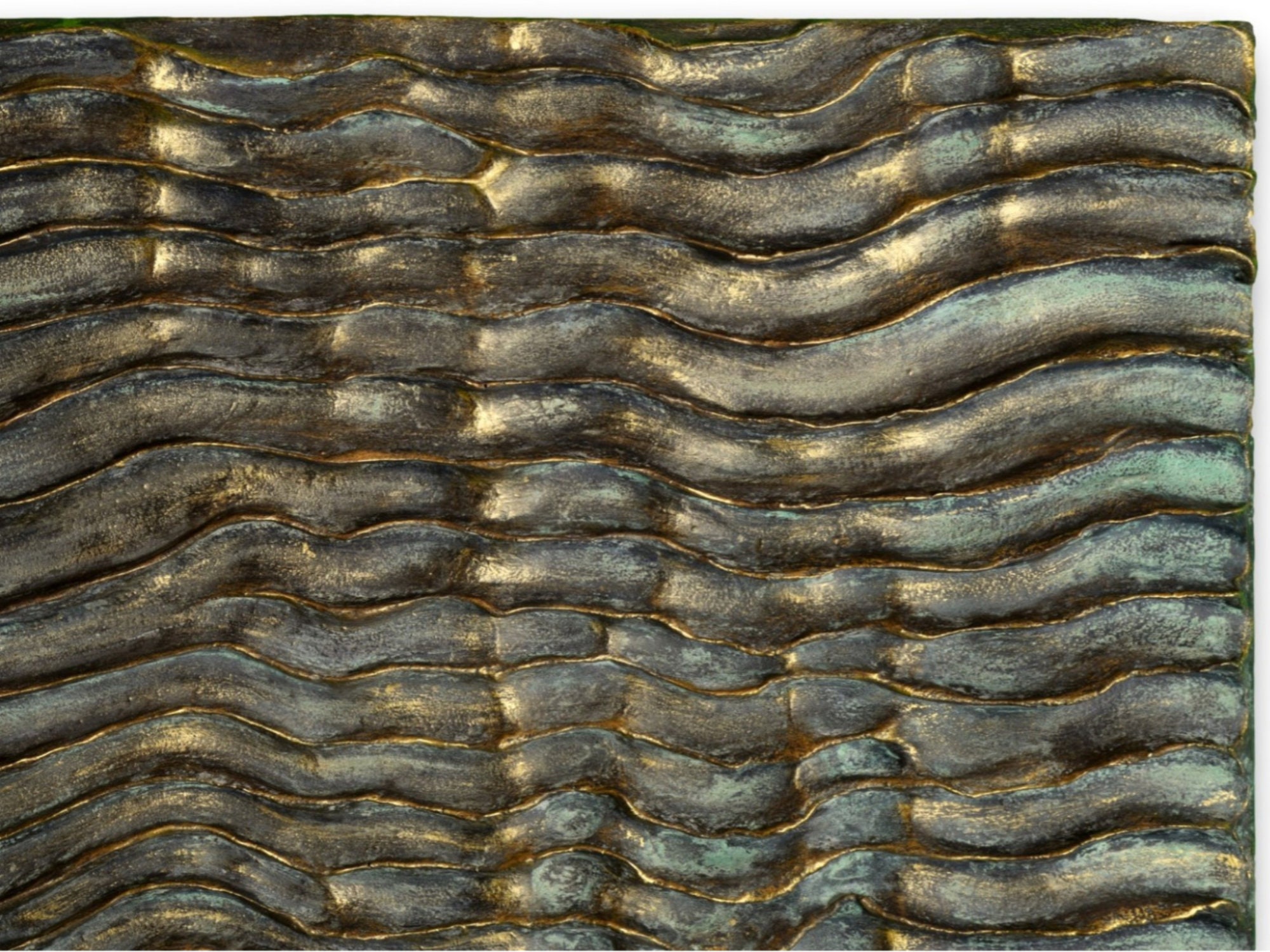 Bronze Wall Sculpture - Textured 3D Wall Decor - Bronze Wall Art ...