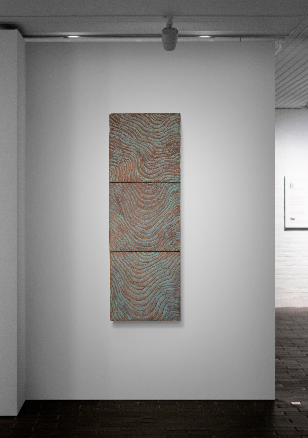 Copper Patina Triptych Wall Sculpture | Organic Texture Wall Art ...