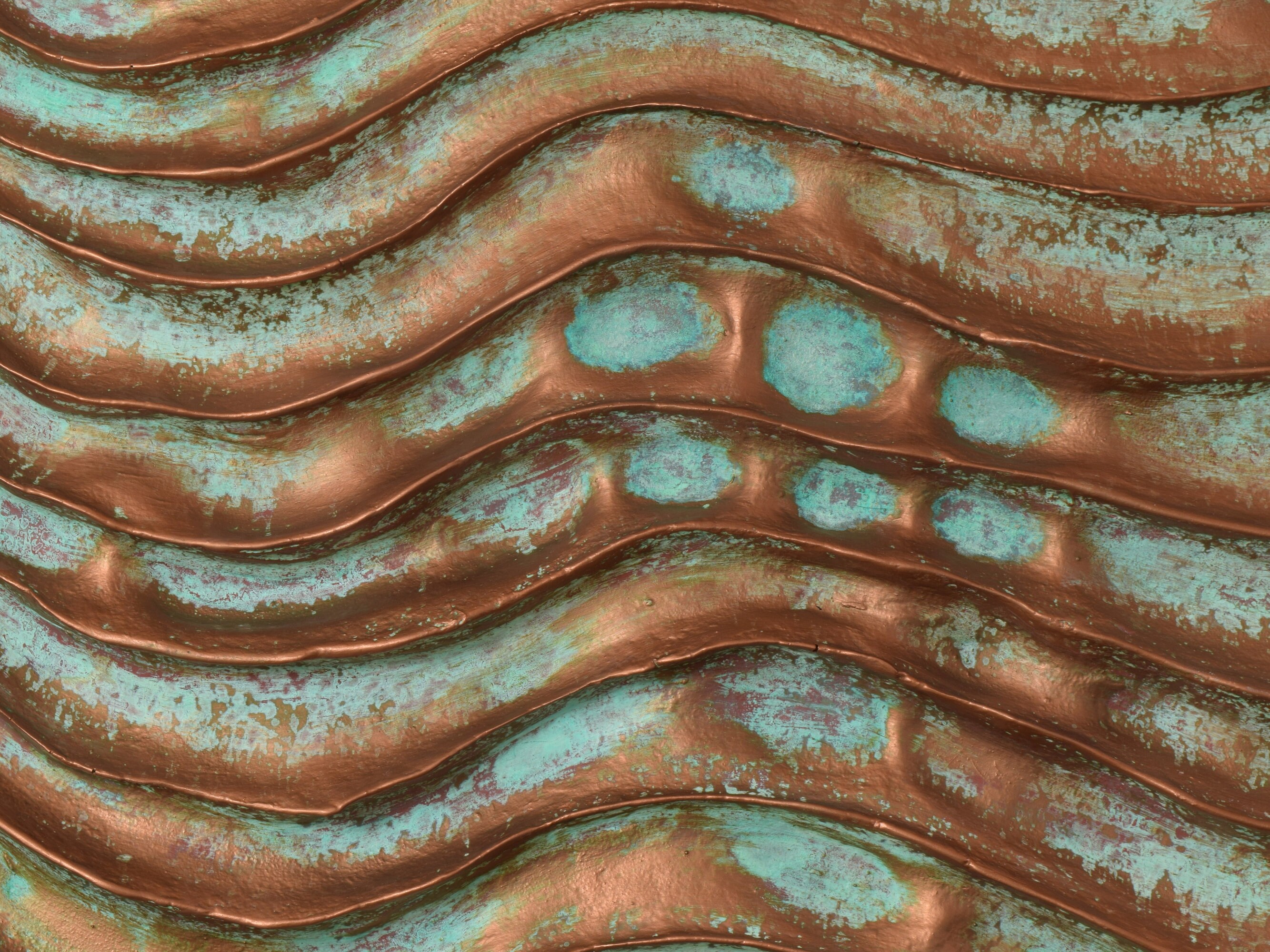 Abstract Copper Wall Sculpture | Round Wall Art | 3D Wall Art | Metal ...