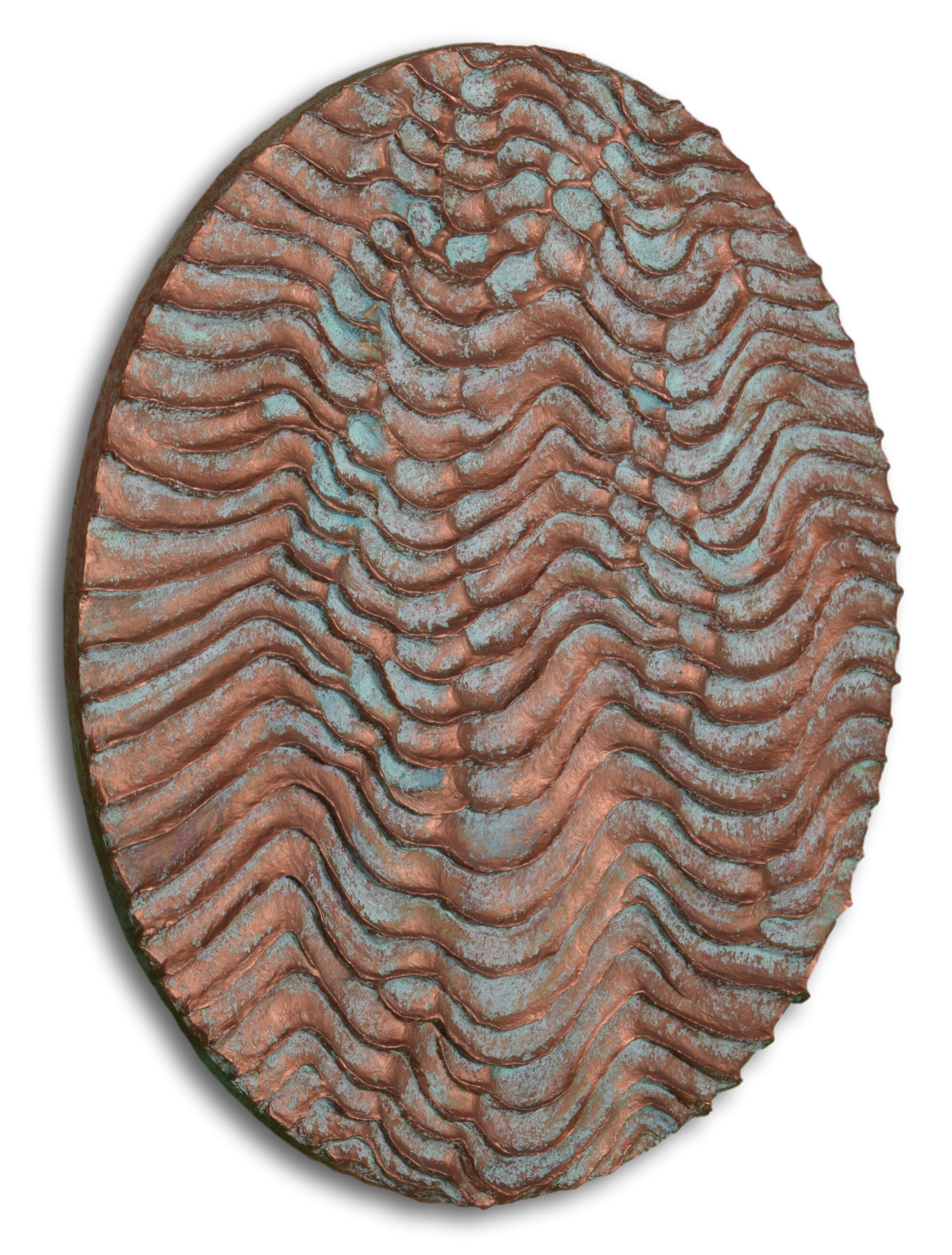 Copper Patina Wall Sculpture | Round Resin Wall Art | 3D Wall Art ...