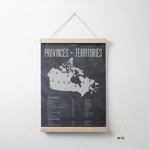 Canada Provinces and Territories Classroom Poster or Homeschool Decor ...