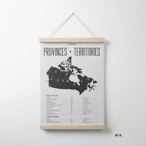 Canada Provinces and Territories Classroom Poster or Homeschool Decor ...