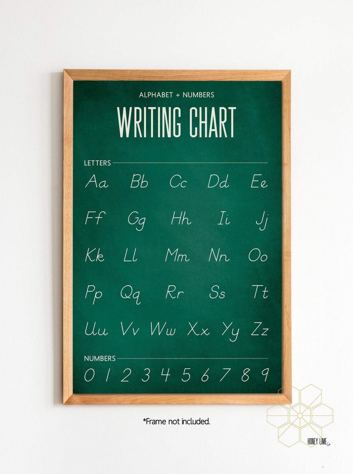 D'Nealian Block Writing Chart Classroom Poster or | Etsy