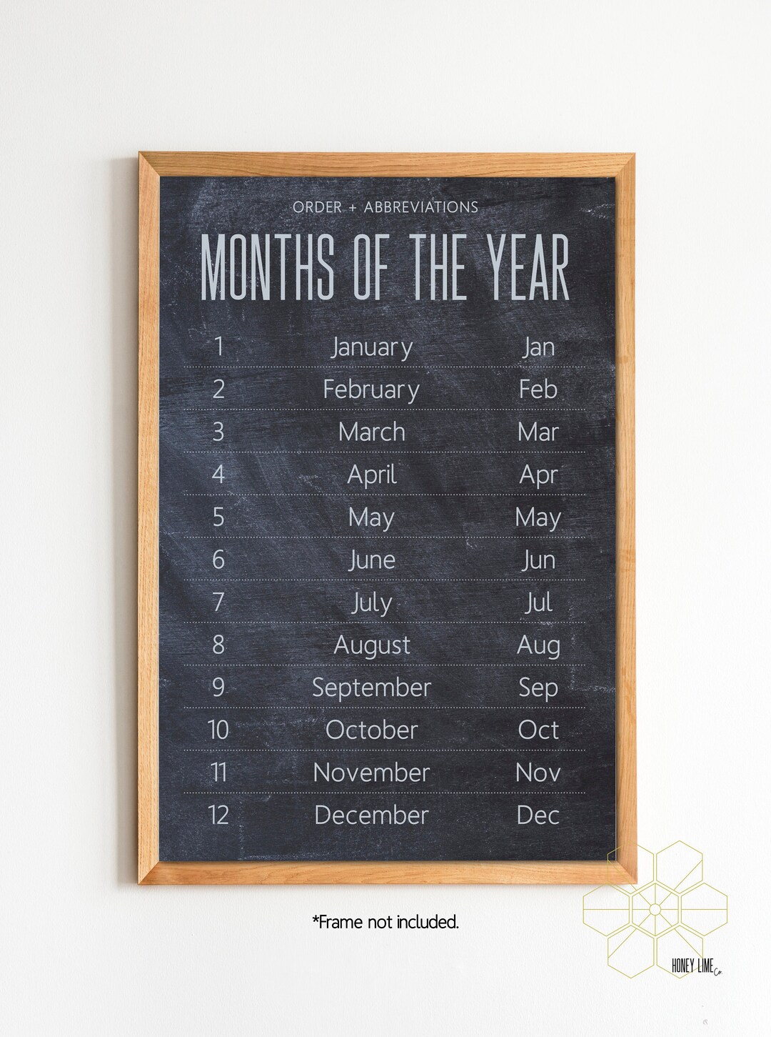 Months of the Year Classroom Poster or Homeschool Decor not - Etsy