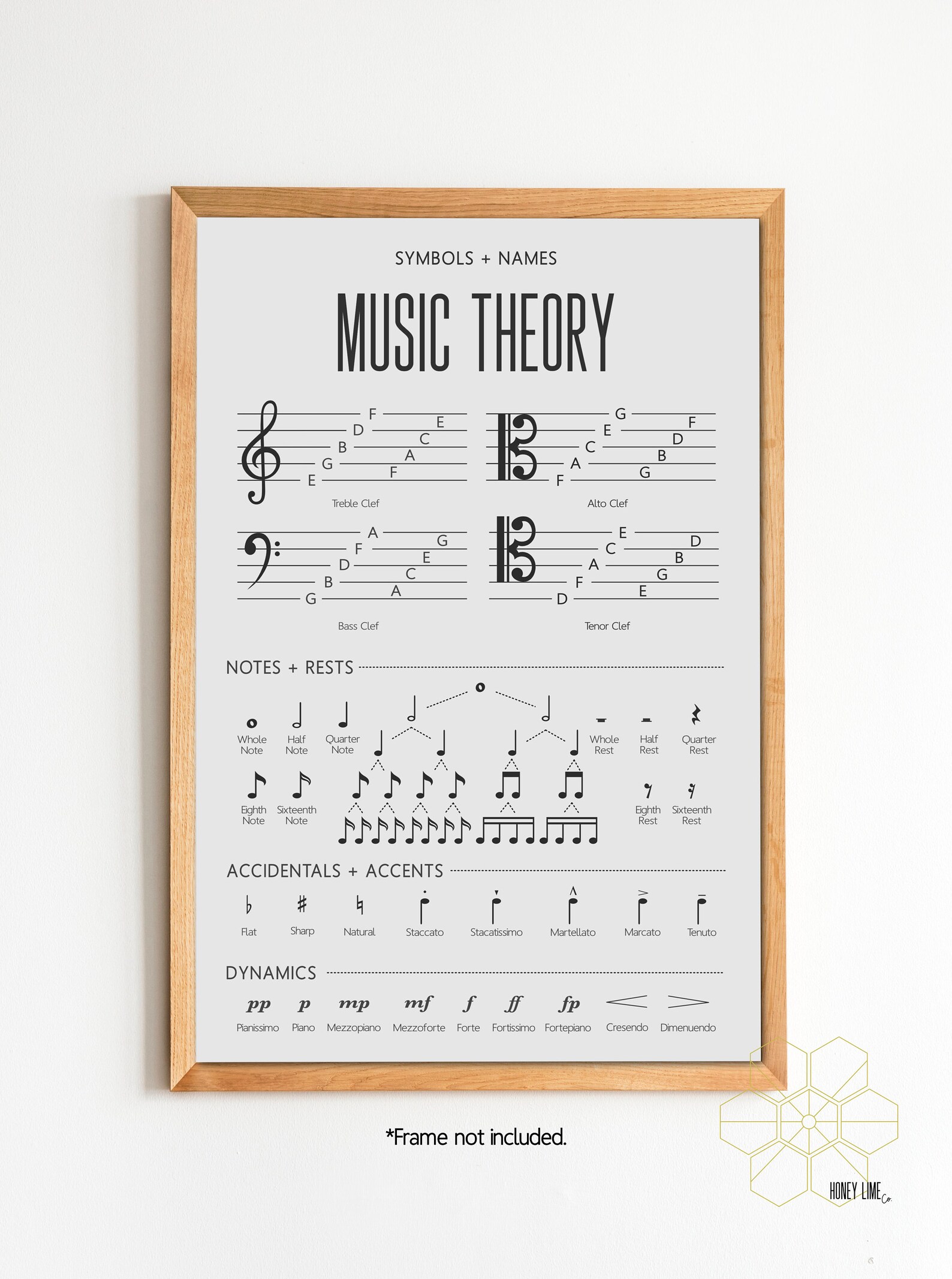 Music Theory Classroom Poster or Homeschool Decor not Framed - Etsy