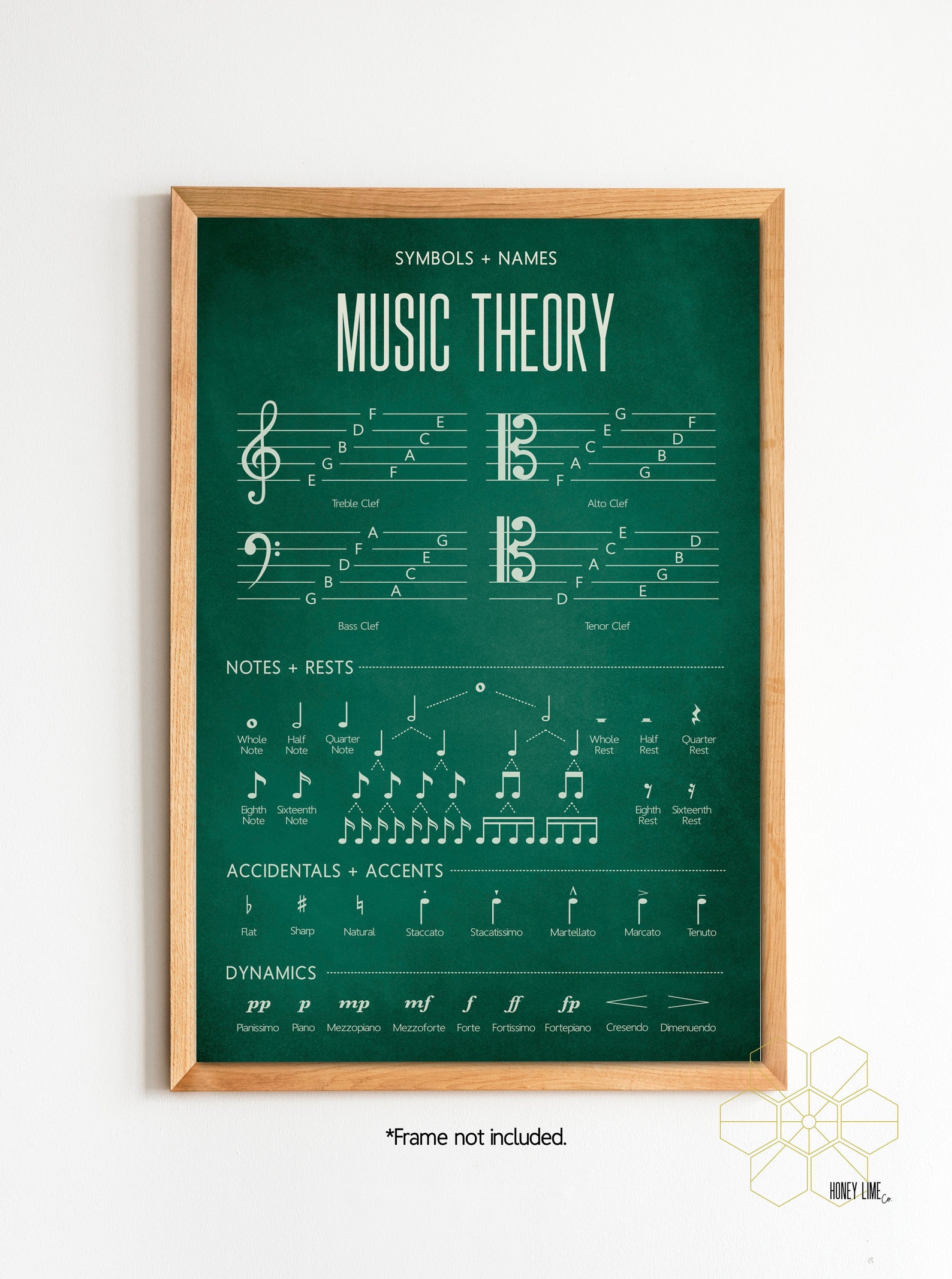 Music Theory Classroom Poster or Homeschool Decor not Framed | Etsy