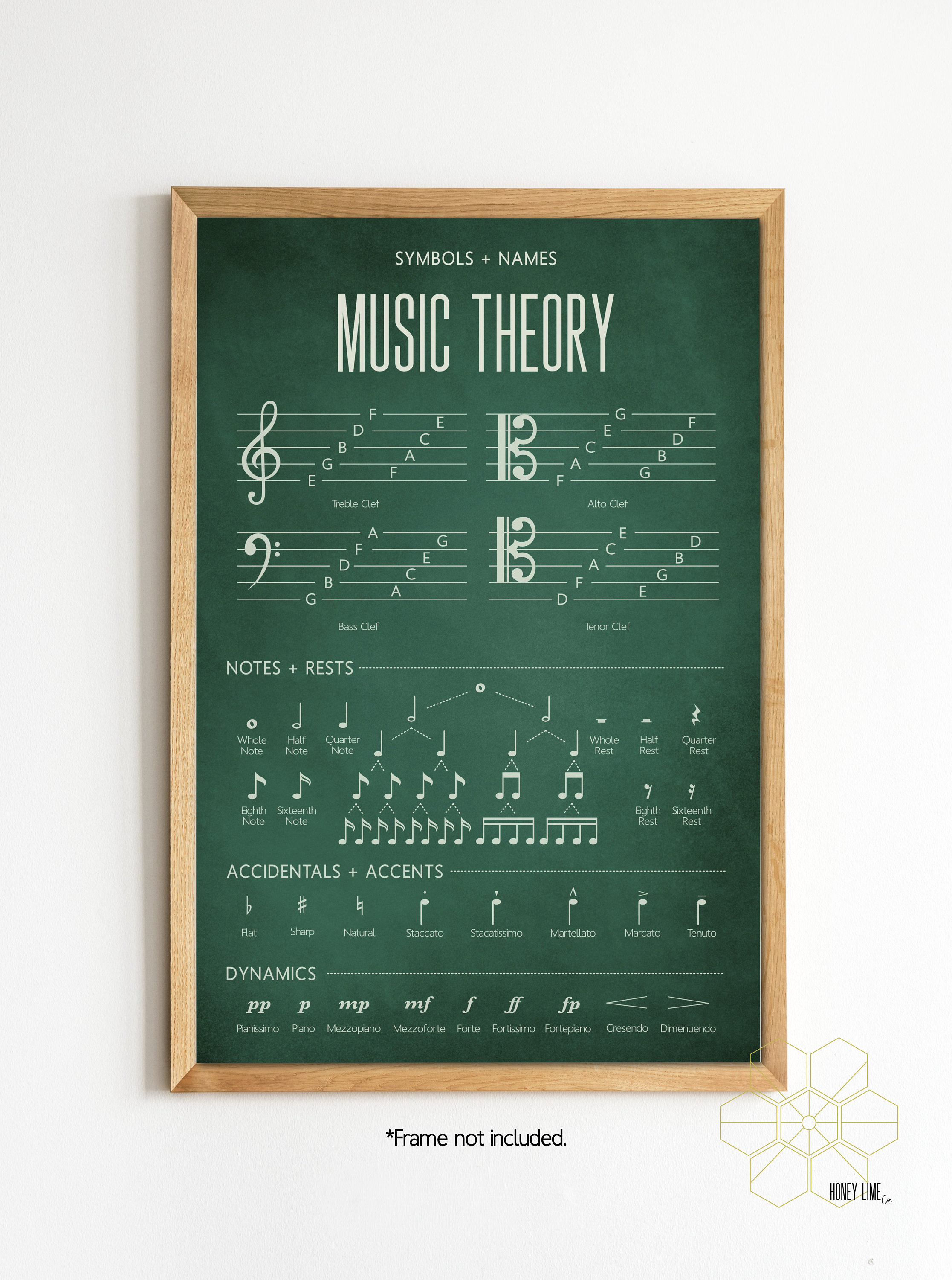 Music Theory Classroom Poster or Homeschool Decor not framed | Etsy