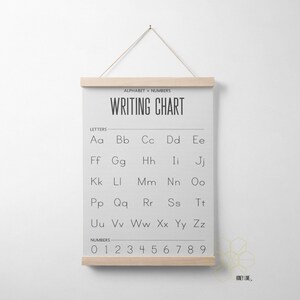 Print Writing Chart Classroom Poster or Homeschool Decor With Hanger ...