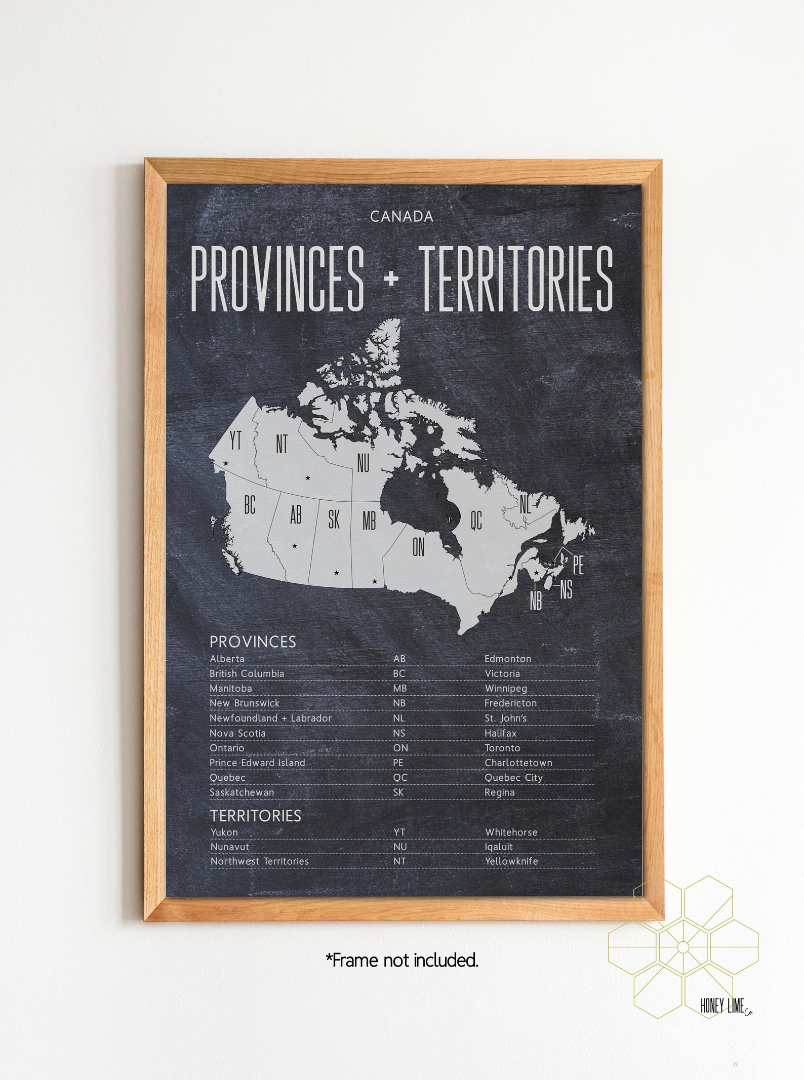 Canada Provinces and Territories Classroom Poster or | Etsy