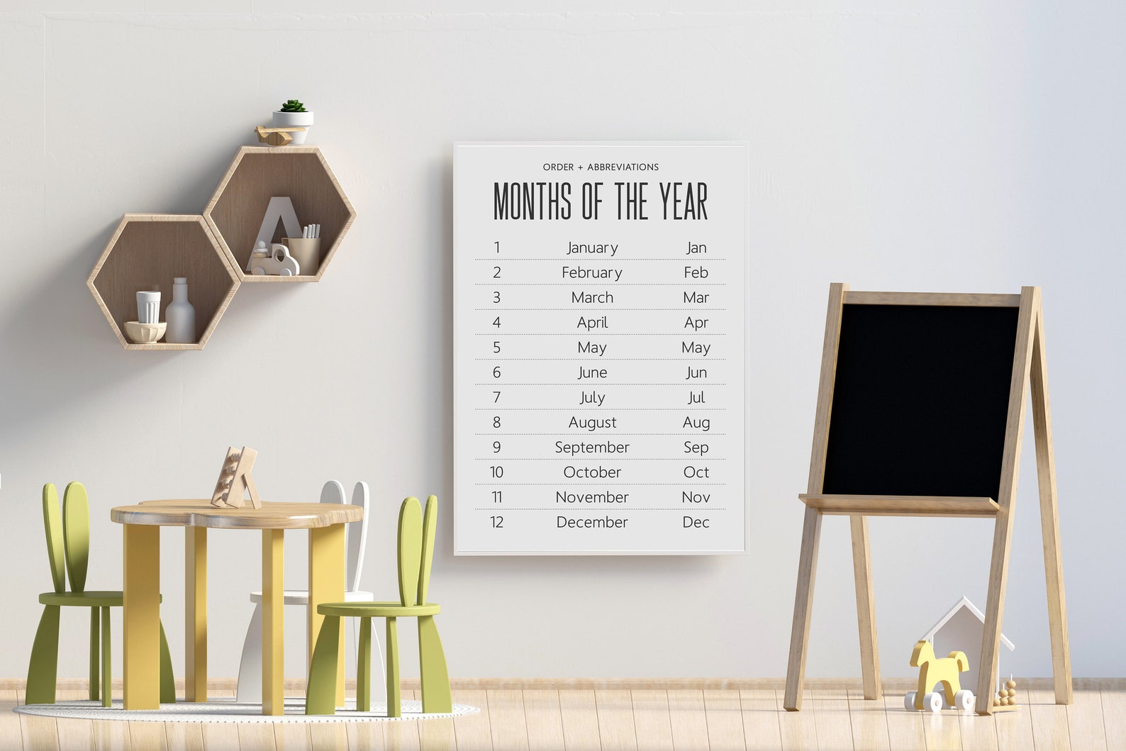 Months of the Year Classroom Poster or Homeschool Decor not | Etsy