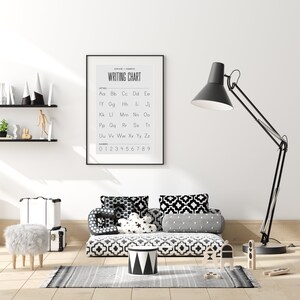 Print Writing Chart Classroom Poster or Homeschool Decor With Hanger ...