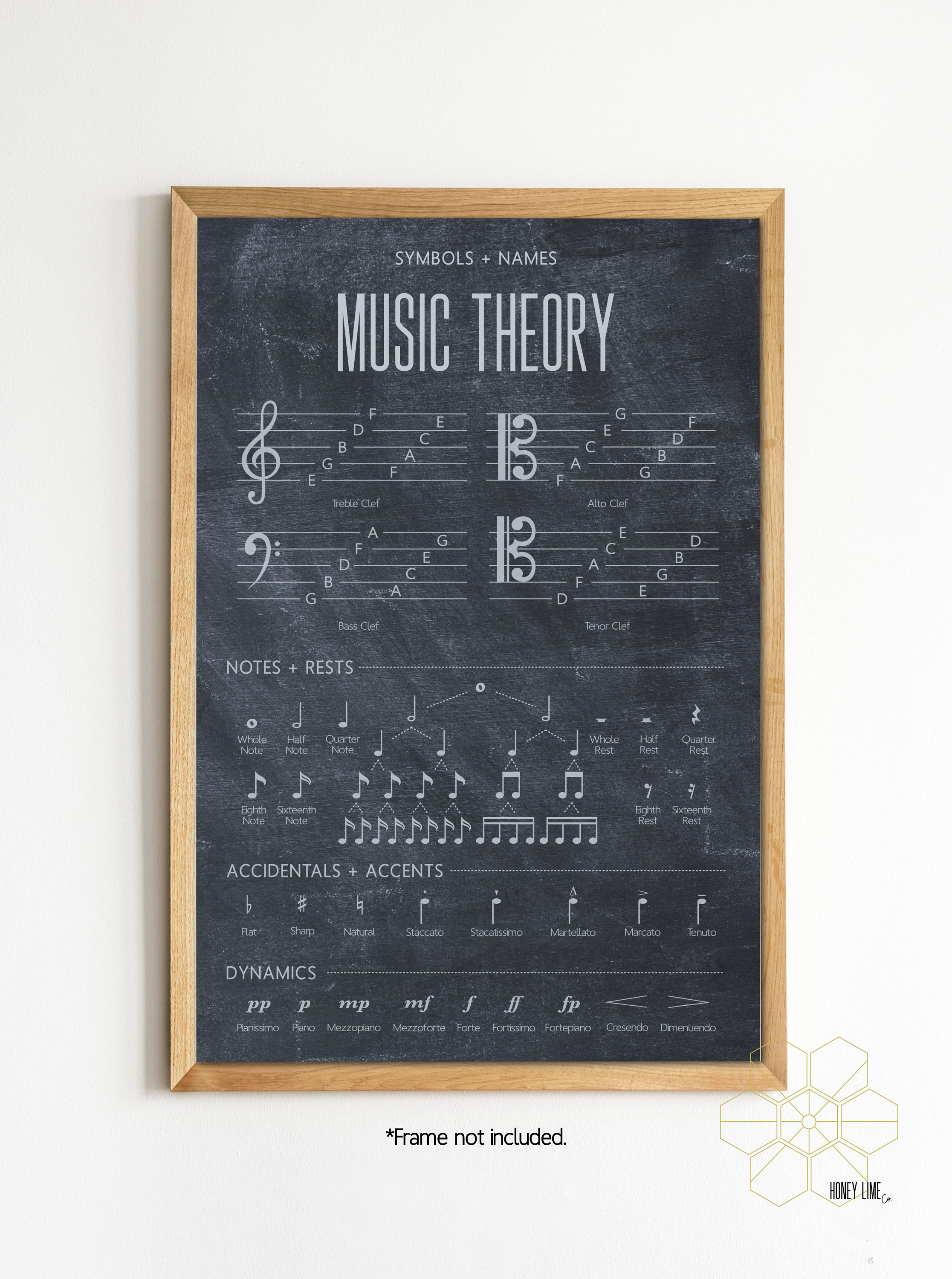 Music Theory Classroom Poster or Homeschool Decor not framed | Etsy
